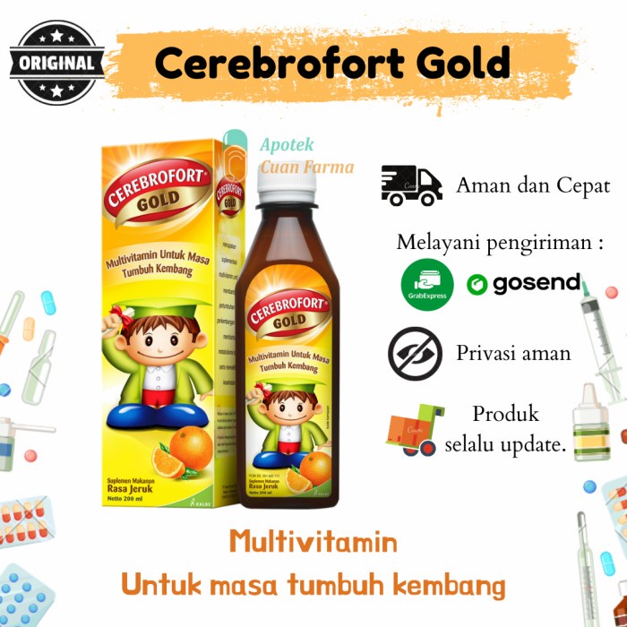 Jual Cerebrofort Cerebrofot Gold Multivitamin Untuk Masa Tumbuh Kembang ...