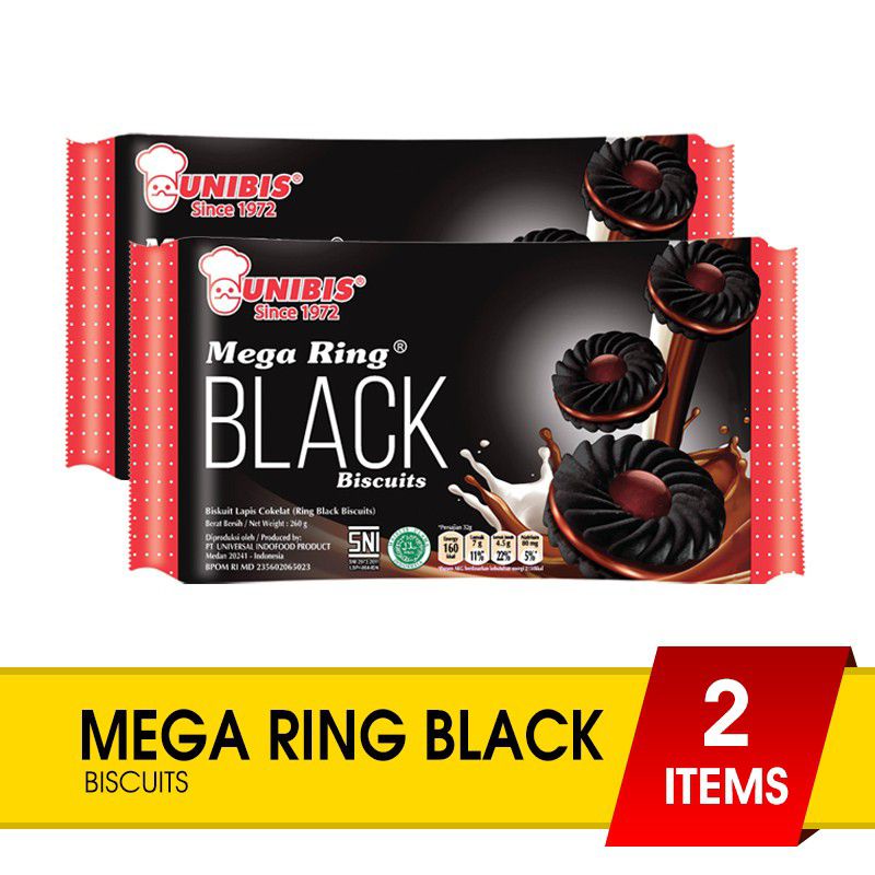 Jual Unibis Mega Ring Black 260gr ( 2 Pcs ) | Shopee Indonesia