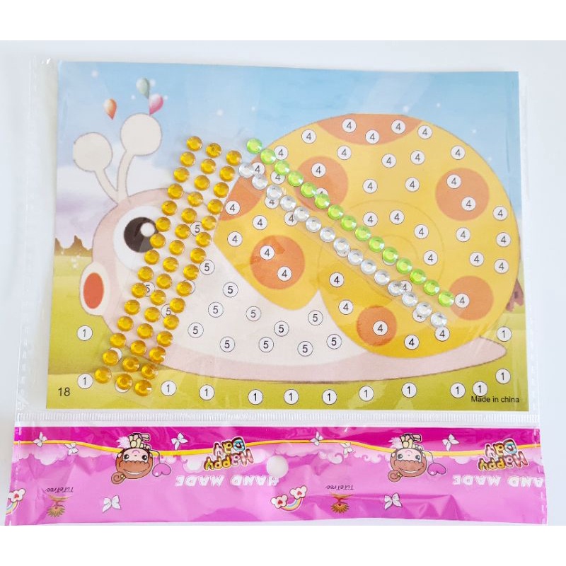Jual Mainan tempel anak kristal / prakarya menempel / diy mosaic anak ...