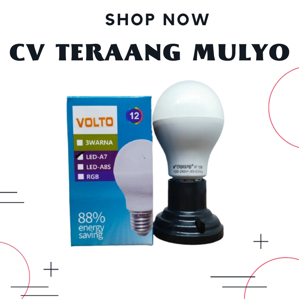 Jual Lampu LED 10Watt A7 Cahaya Putih VOLTO | Shopee Indonesia