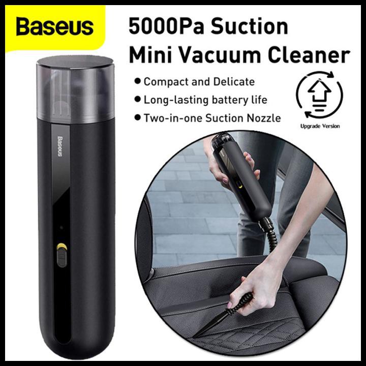 Jual Baseus A2 Mini Vacuum Cleaner Suction Car 5000Pa Penyedot Debu Mobil - Hitam | Shopee Indonesia