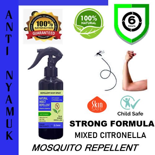 Jual MOS BODY SPRAY Anti Nyamuk STRONG FORMULA Citronella ( SEREH ...