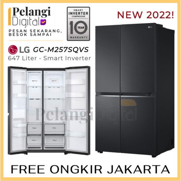 Jual LG M257SQVS Kulkas Side-by-Side Smart Inverter Door-in-Door 647 Liter | Shopee Indonesia