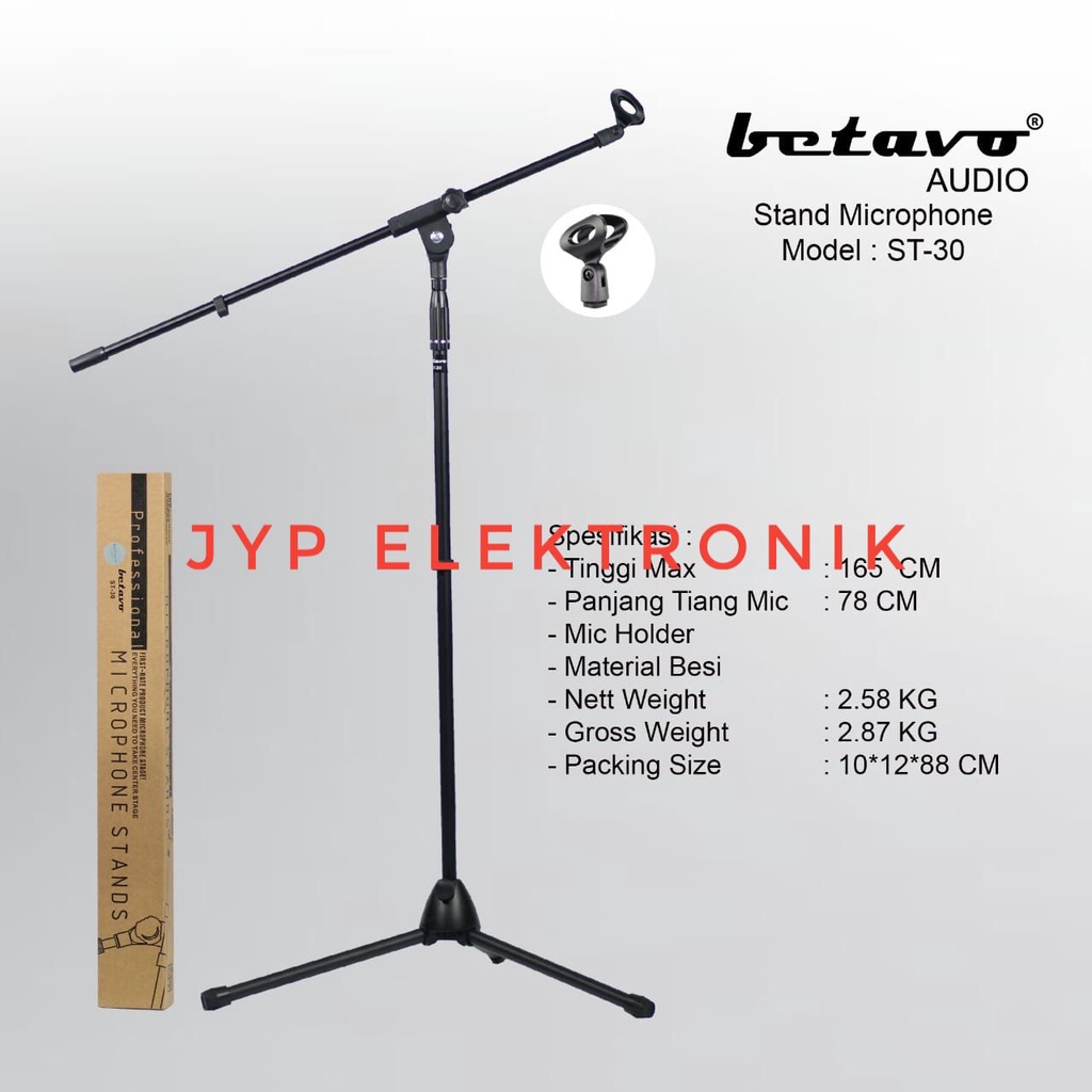 Jual STAND TIANG MIC FULL BESI PANJANG BETAVO ST 30 / ST30 ORIGINAL ...