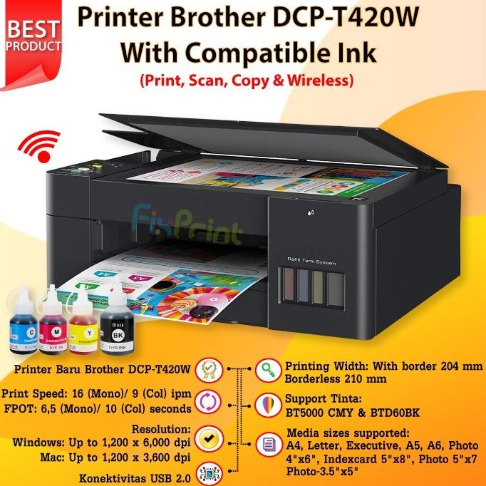 Jual PRINTER BROTHER DCP-T420W T420 Inkjet AIO Wifi Garansi Print Scan ...