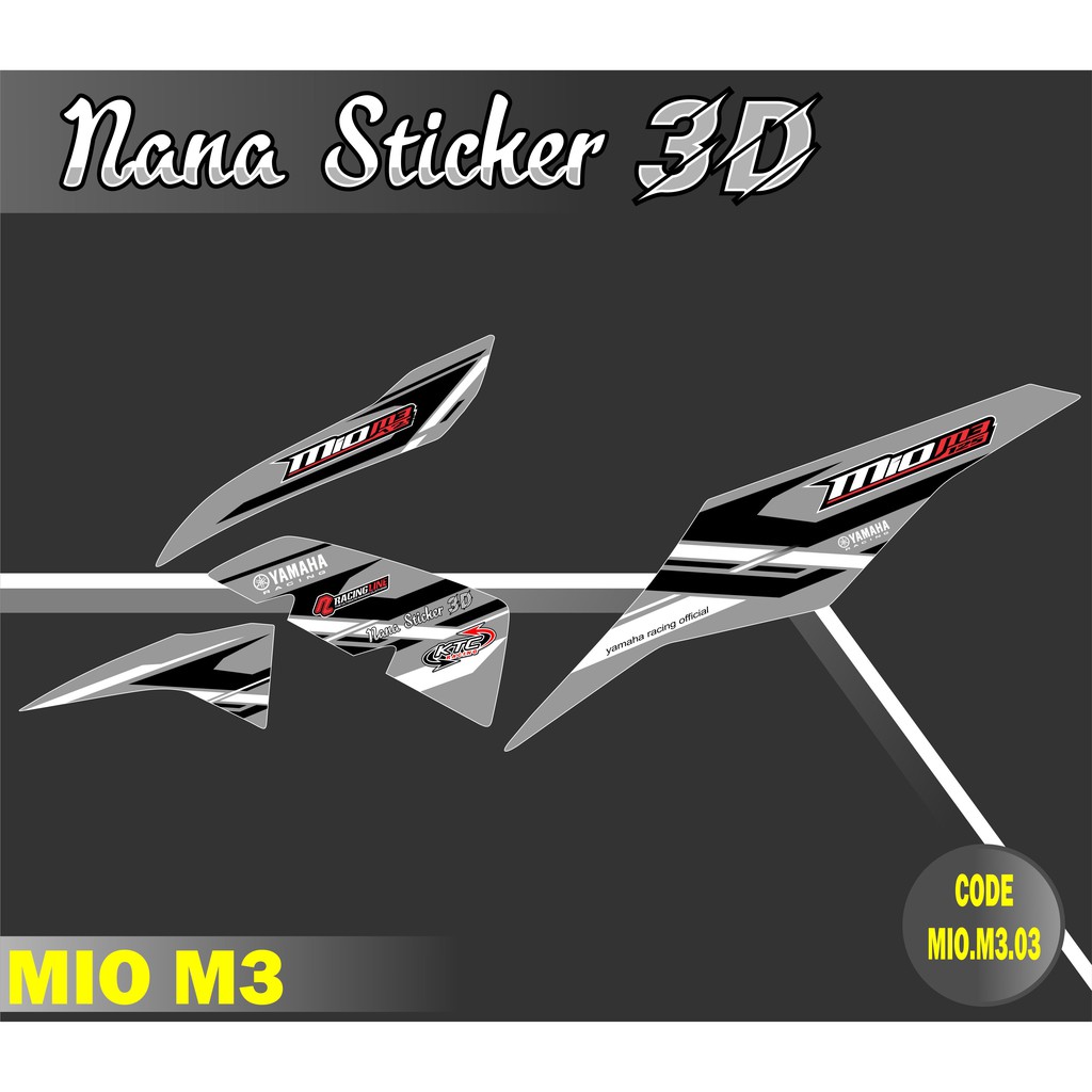 Jual Striping MIO M3 Variasi Stiker Sticker list body motor CODE 03 ...