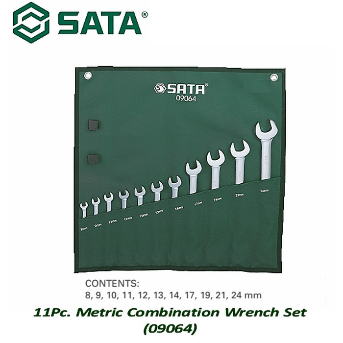 Jual SATA 09064 Kunci Ring Pas Set Metrik 11 Pcs Combination Wrench Set ...