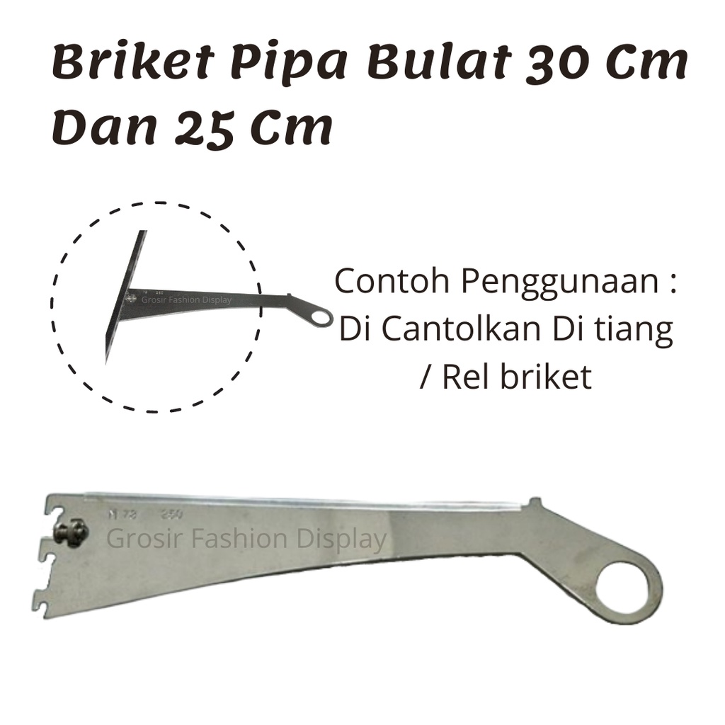 Jual Daun Bracket Kaca Pestol Lubang Besar Dudukan Pipa Bulat Briket ...