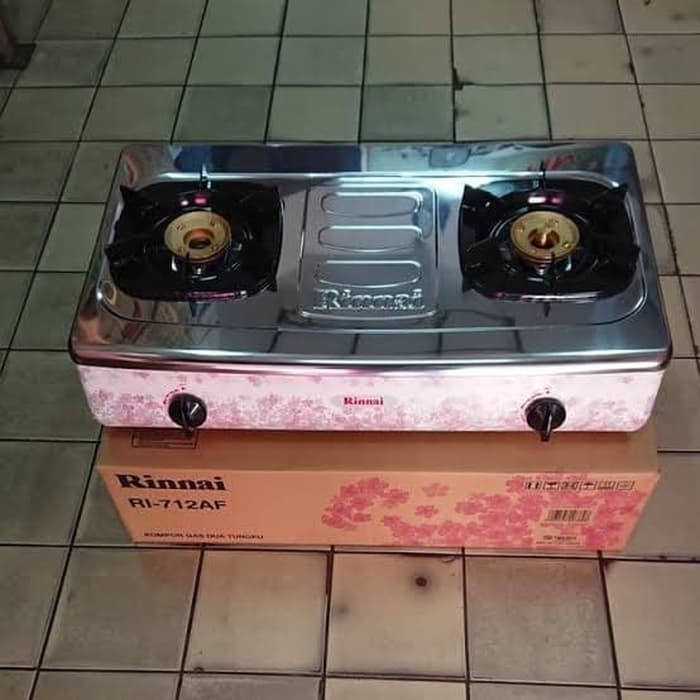 Jual KOMPOR RINNAI RI-712AF RI 712 AF MOTIF BUNGA BODY STAINLESS STEEL ...