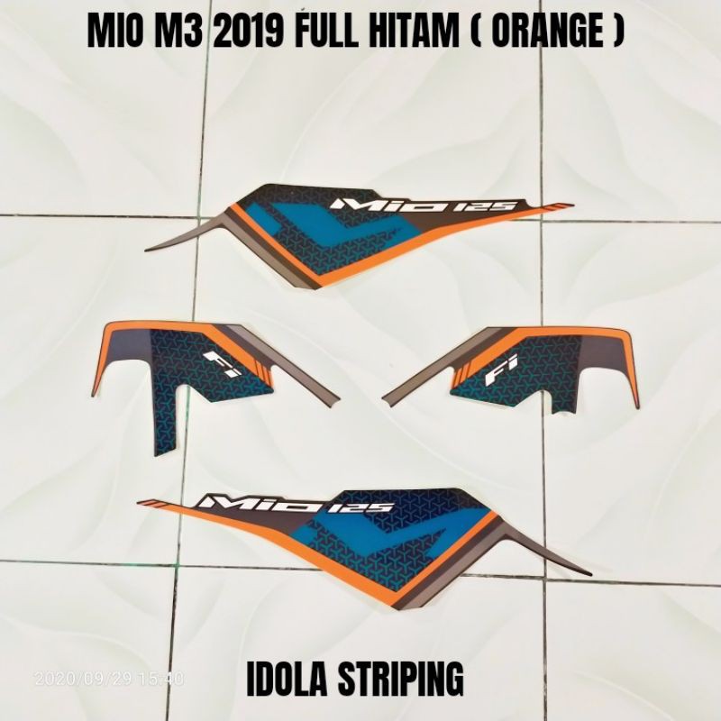 Jual Striping Mio M3 2019 Full Silver ( Orange ) | Shopee Indonesia