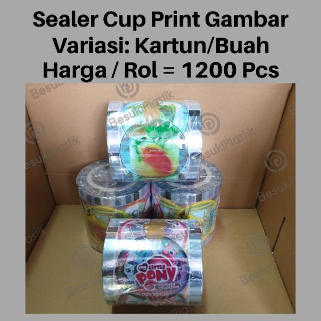 Jual Sealer Cup Gambar / Sealer Cup Motif / Lid Gelas Kartun / Tutup ...