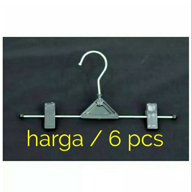 Jual Hanger jepit besi hitam (6pcs) | Shopee Indonesia