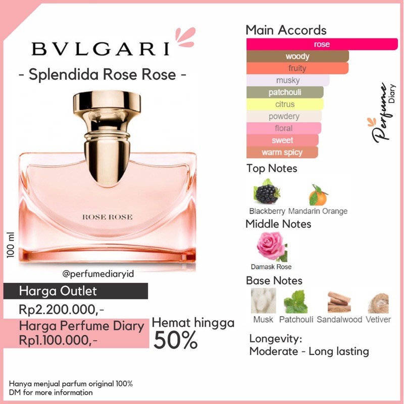 Jual Bvlgari - Splendida Rose Rose (100 ml) | Shopee Indonesia