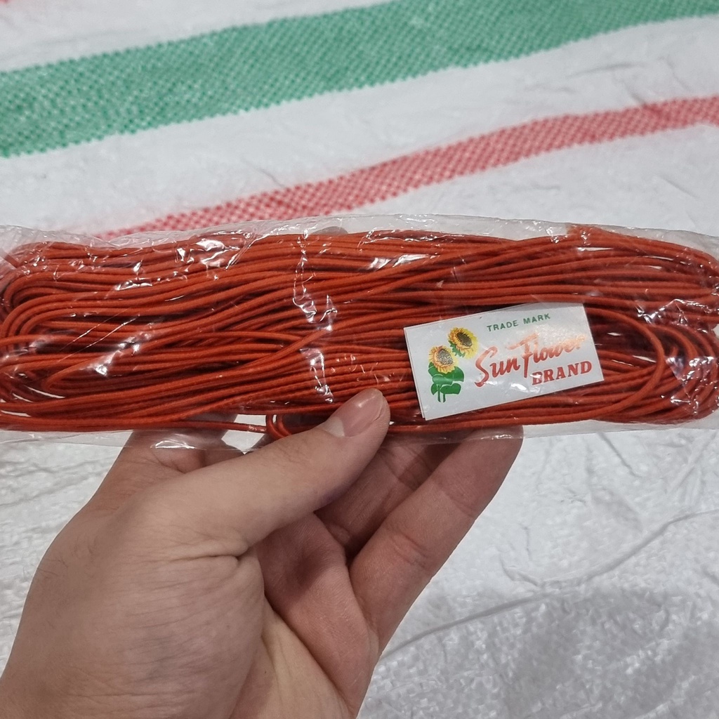 Jual Tali Karet Elastis 2mm @18 meter Tali String Tali Kancing Tali ...