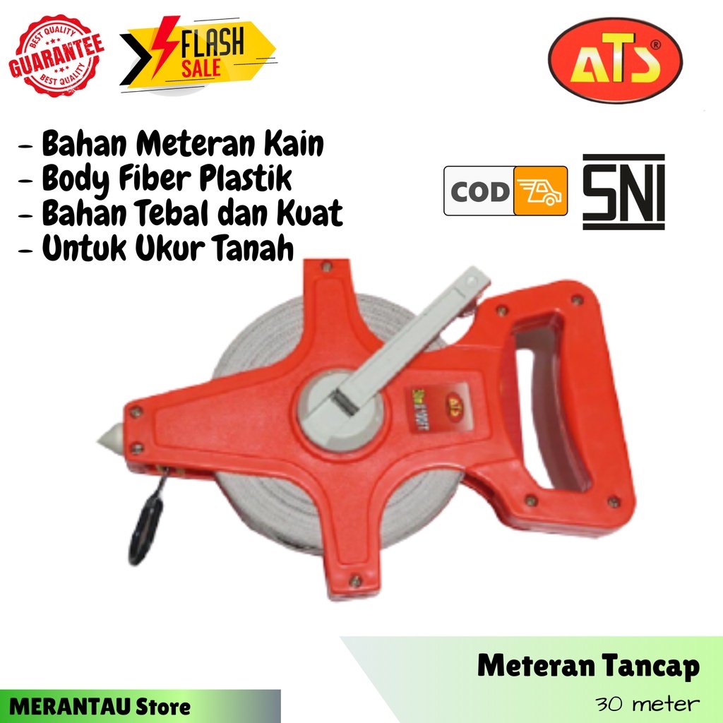 Jual Meteran 100 Meter 100M Meteran Tancap Tancep Ukur Tanah Metran ...
