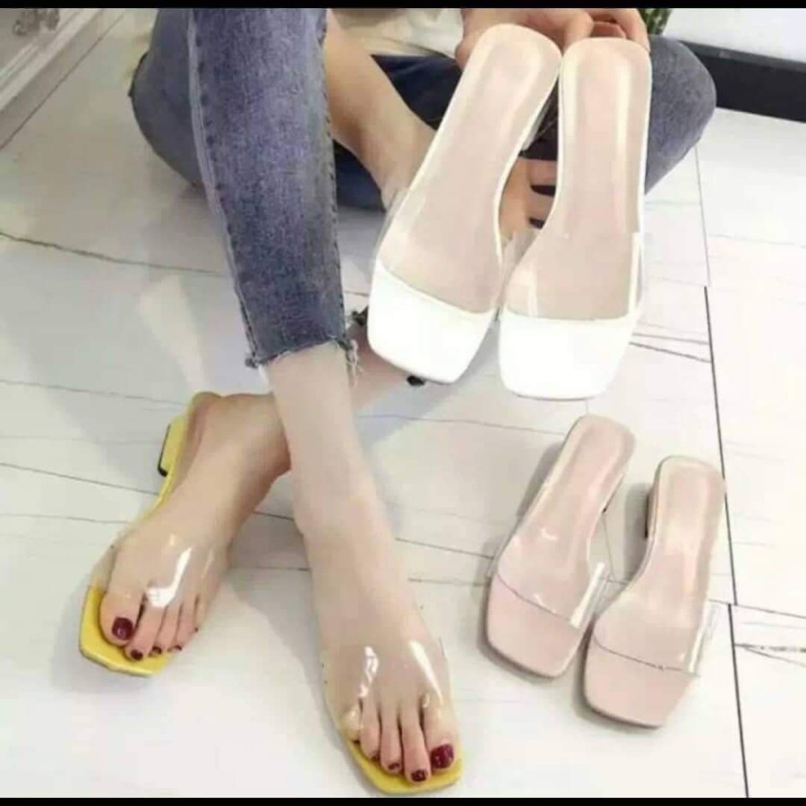 Jual Heels Wanita Impor Simple Sepatu Kekinian Terbaru Sandal U8E8 Hak ...