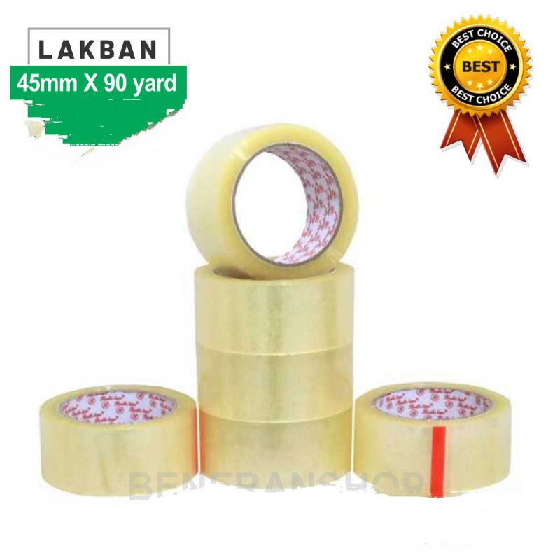 Jual lakban bening 45 mm x 90 yard isolatip isolasi opp | Shopee Indonesia