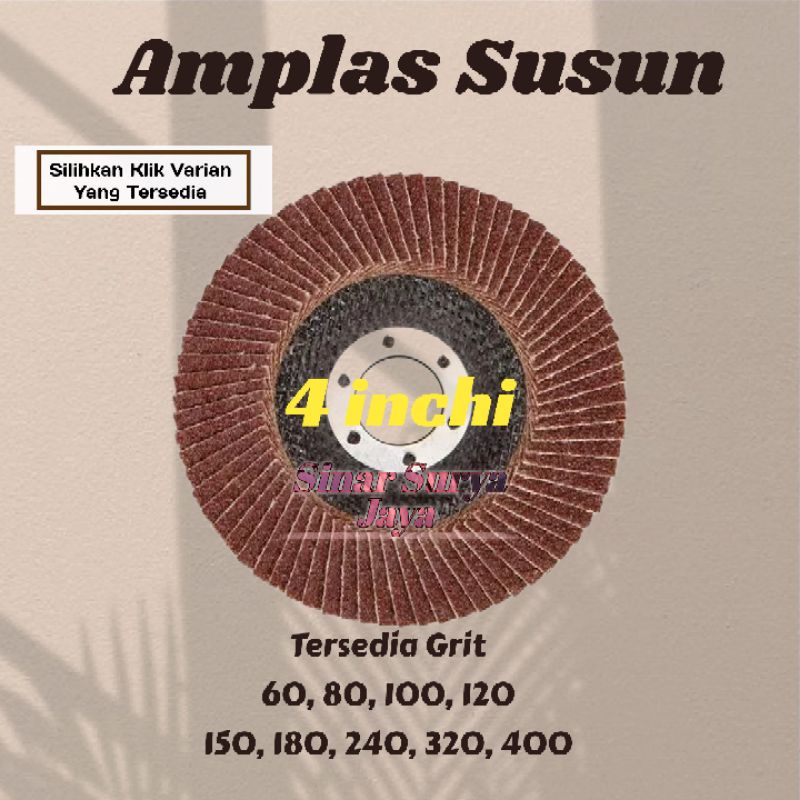 Jual AMPLAS SUSUN FLAP DISC 4" WINSON - AMPLAS BULAT - #80 | Shopee ...