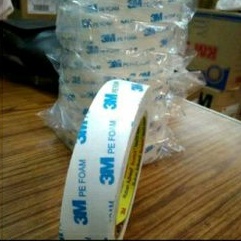 Jual Double Tape 3 M Pe foam Putih- Double Tape Foam Putih 12mm x 4 ...