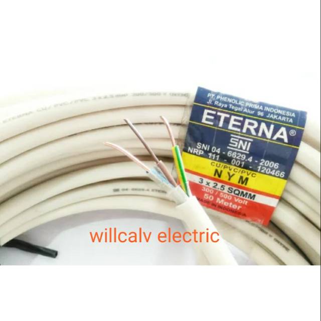 Jual KABEL ETERNA 3X2.5 - KABEL ETERNA NYM 3X2.5 - KABEL ETERNA PUTIH 3X2.5 KAWAT TEMBAGA HARGA ...