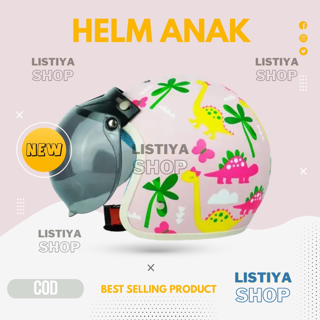Jual Helm Motor Anak Usia 3 4 5 6 7 8 Tahun Perempuan laki laki SNI ...