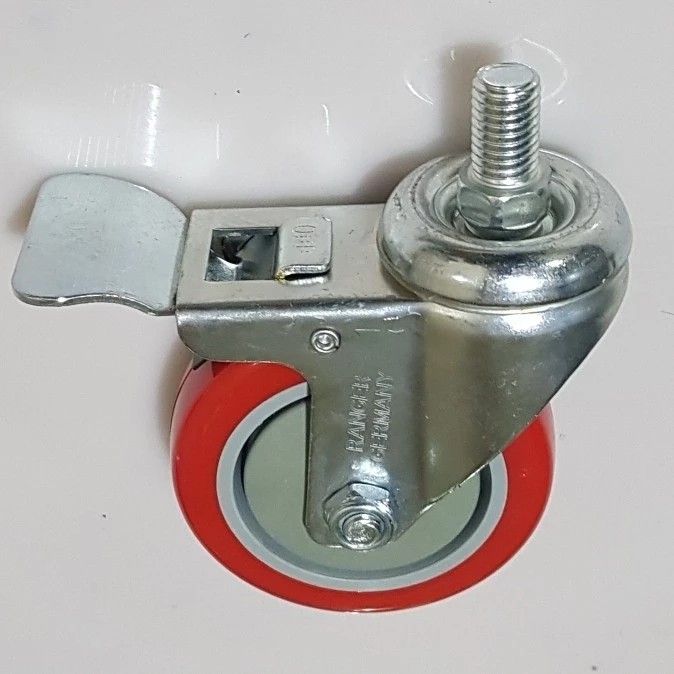 Jual Roda Troley Srew Pu Merah 4" Ranger Germany ( Putar+Rem) | Shopee ...