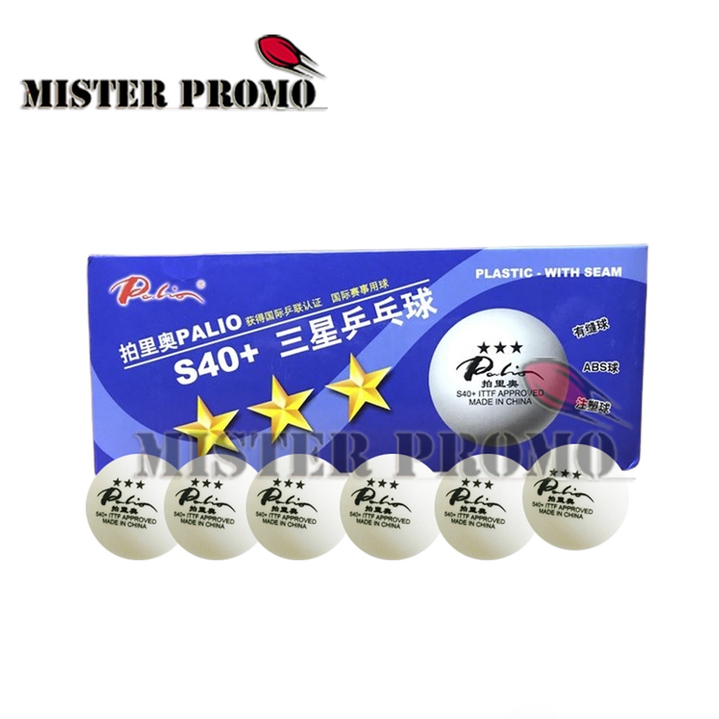Jual Bola Tenis Meja Pingpong Palio Bintang 3 Star 40+ Isi 10 Original | Shopee Indonesia