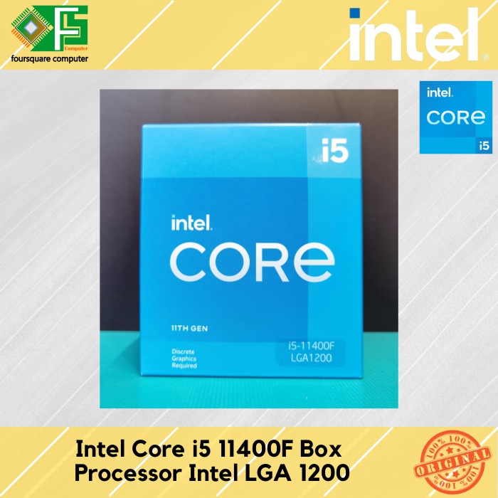 Jual Intel Core i5 11400F | Processor Intel gen 11 LGA 1200 | Box Resmi | Shopee Indonesia