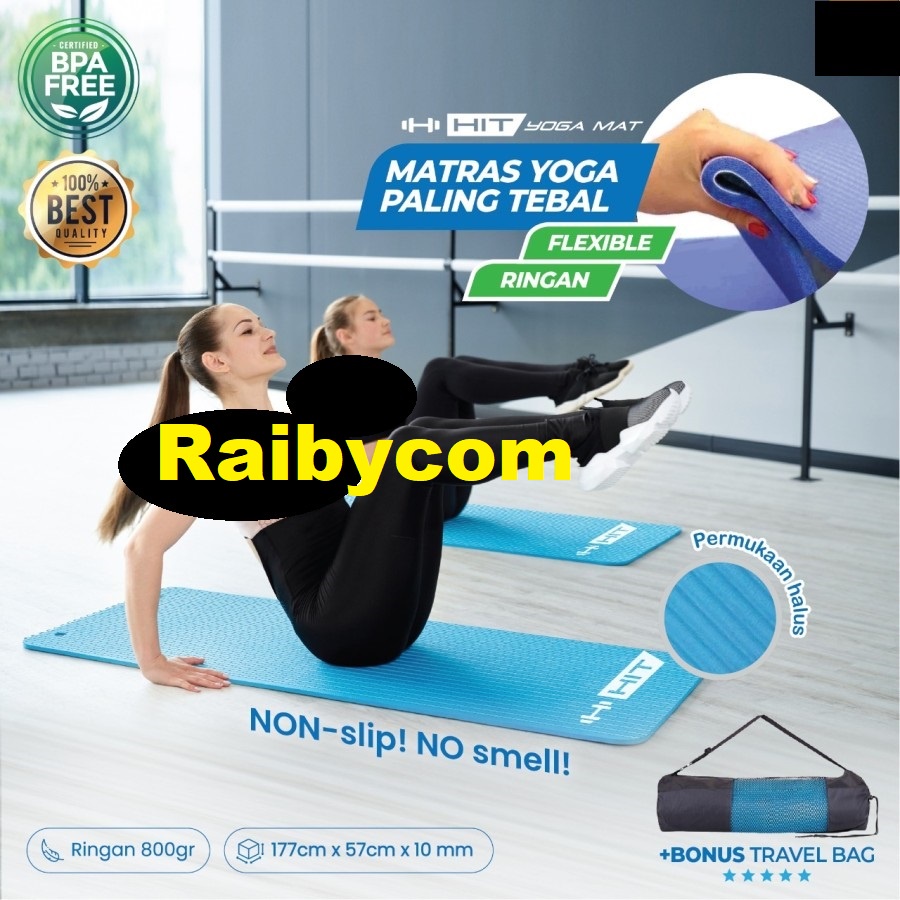Jual Matras Yoga NBR Tebal 10mm Premium Yoga Mat Alas Senam Olahraga ...