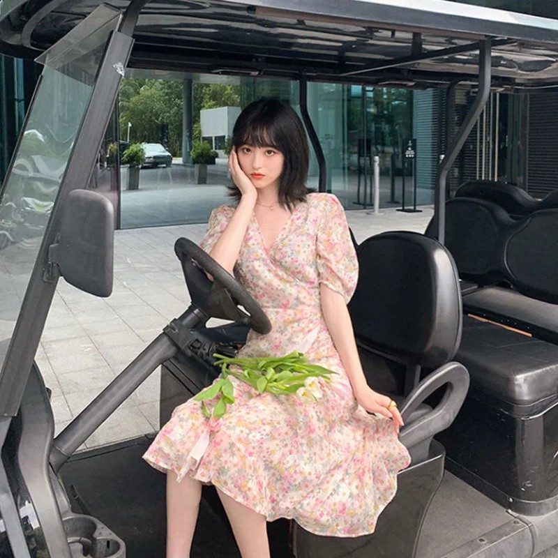 Jual dress floral korea/dress wanita bunga/dress bunga/dress bunga ...