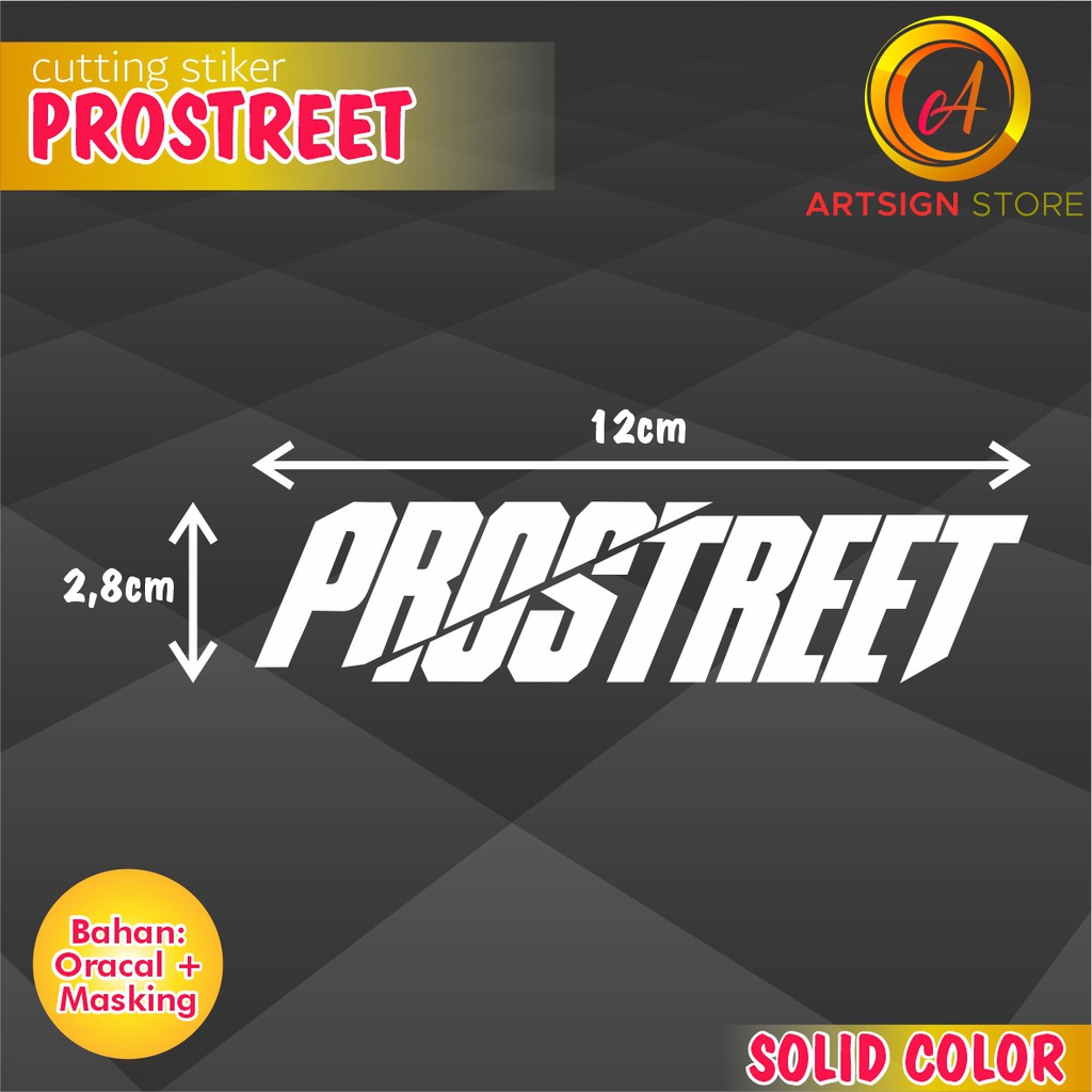 Jual Stiker Prostreet 12cm / Cutting Stiker Pro Street 12cm / Oracal ...