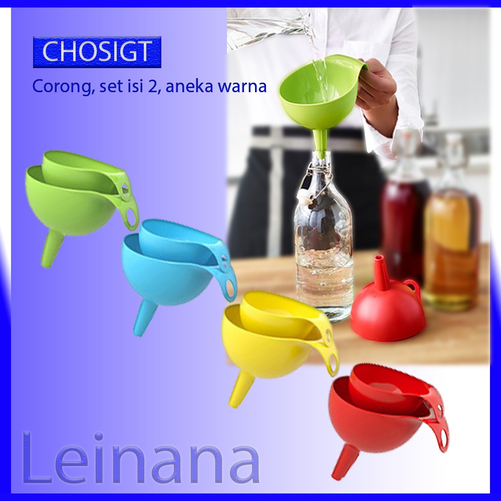 Jual CHOSIGT Corong set isi 2 dengan aneka warna /corong air / corong ...