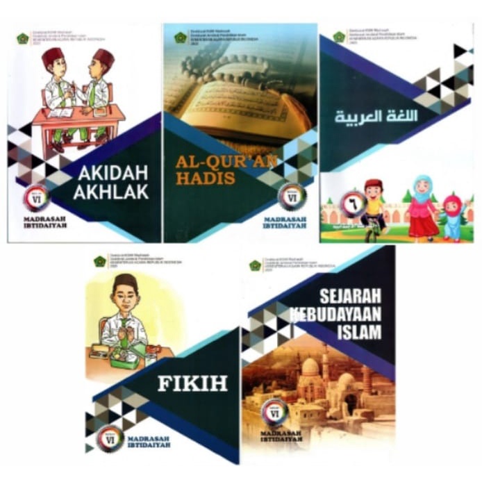 Jual PAKET BUKU SISWA MI KEMENAG KELAS 6 FIKIH, AKIDAH AKHLAK, BAHASA ARAB, AL QURAN HADIS ...