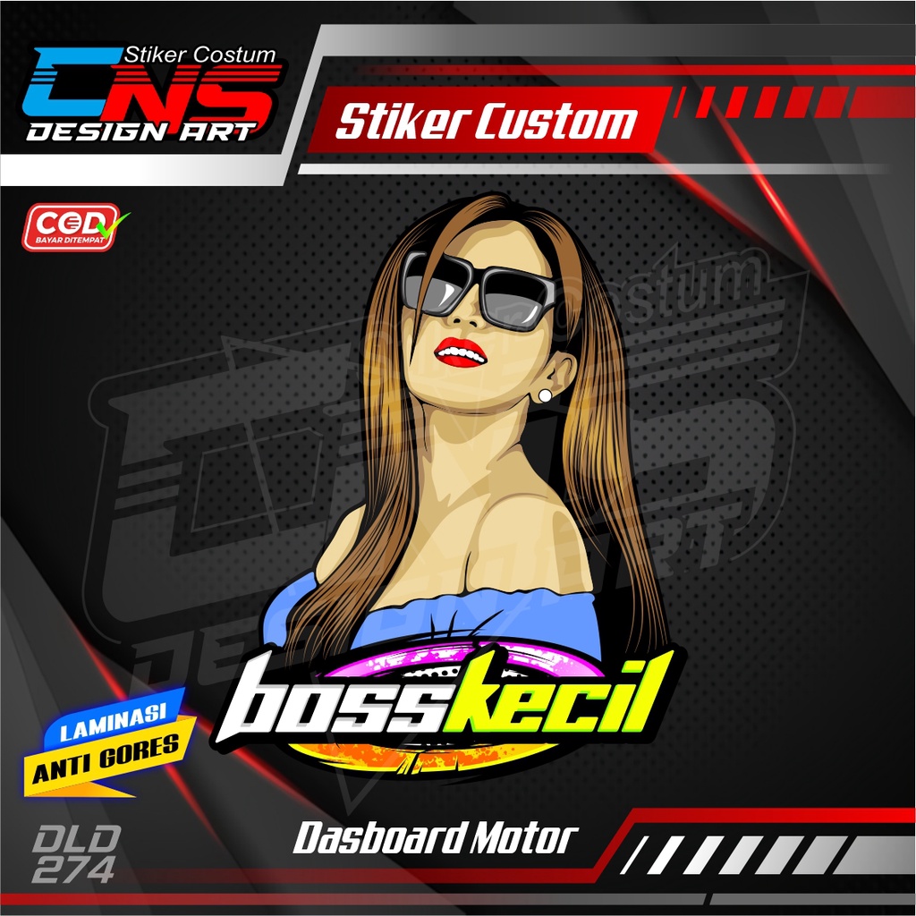 Jual Stiker Cewek Vector Boss Kecil ukuran 30x25 Bisa untuk Dasboard ...