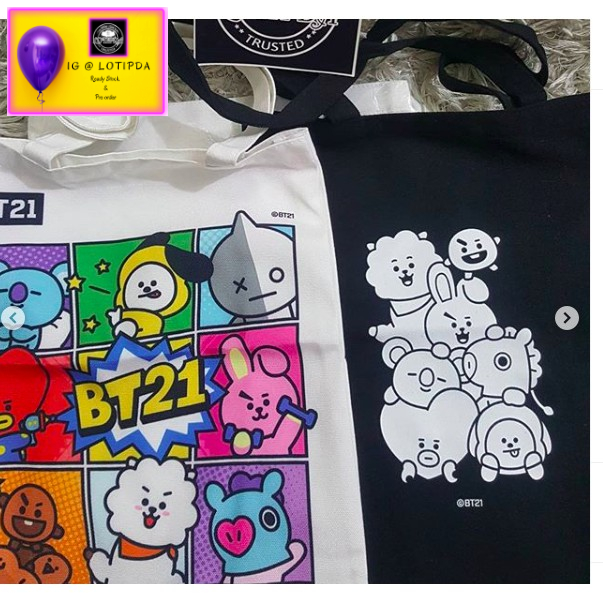 Jual READY STOCK - BT21 X WATSON TOTE BAG OFFICIAL LINEFRIENDS | Shopee ...