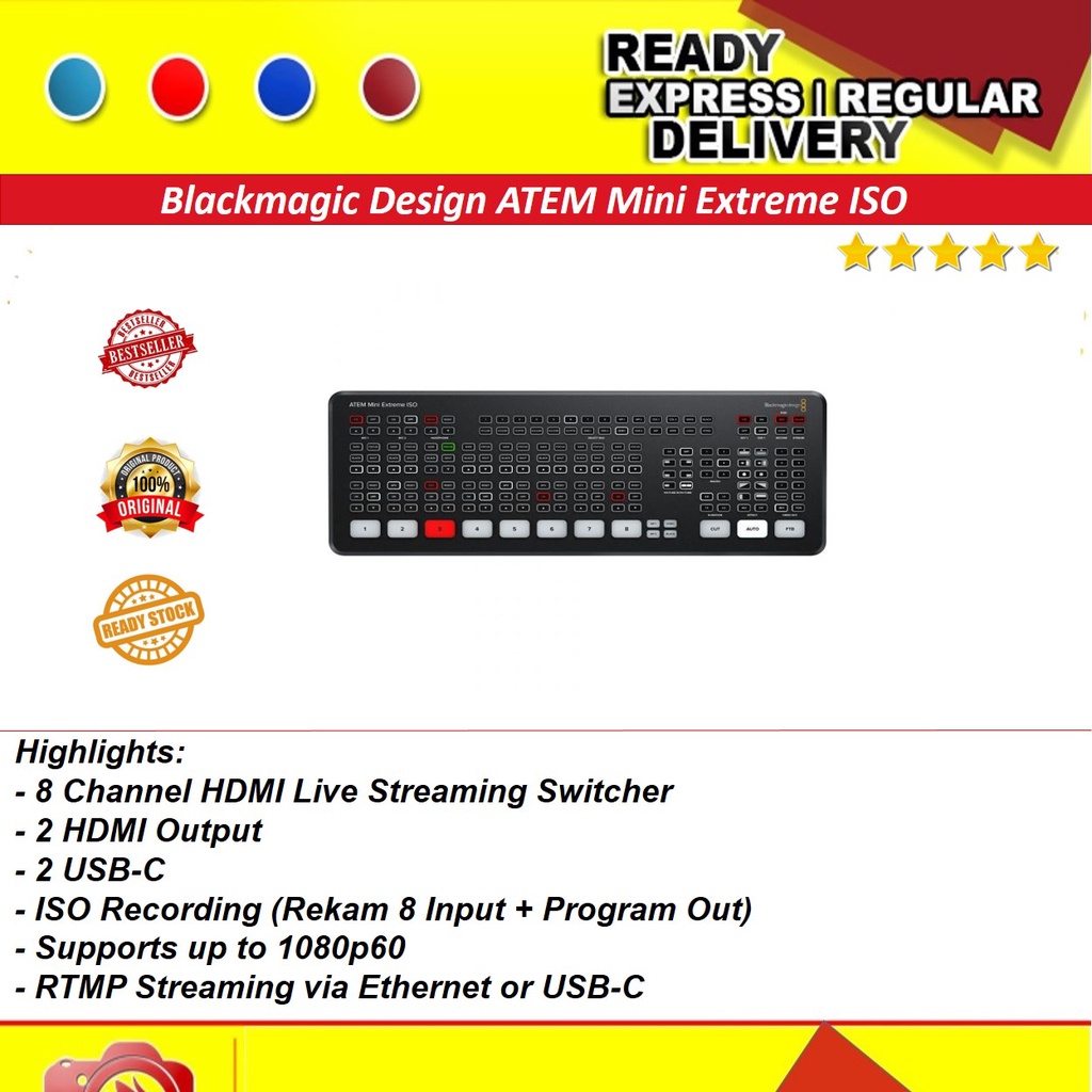 Jual Blackmagic Design ATEM Mini Extreme ISO | Shopee Indonesia