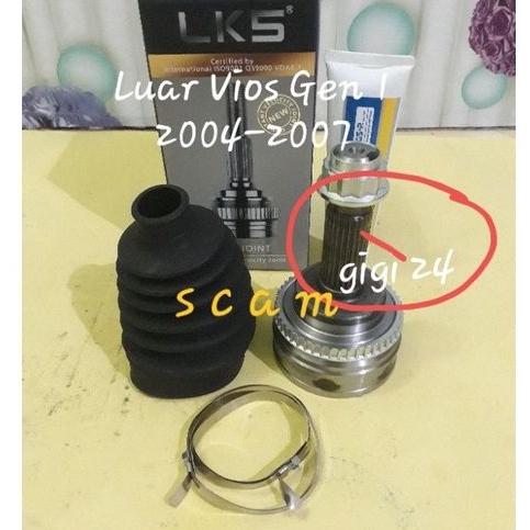 Jual Cv Joint Luar As Roda Depan Luar As Kopel Toyota Vios gen 1 2004-2007 | Shopee Indonesia