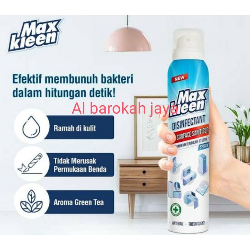 Jual Max Kleen Disinfectant Spray 200ml | Shopee Indonesia