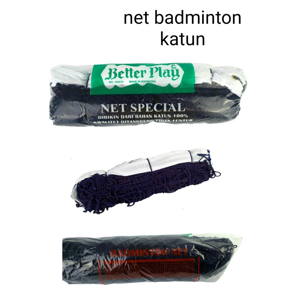 Jual net badminton jaring net bulutangkis betterplay frasser katun ...