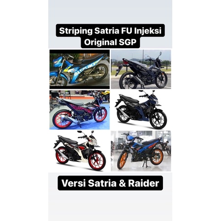Jual Sticker Striping Satria Fu Injeksi Biru Hitam Merah Putih Original ...