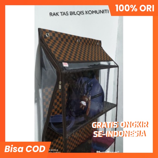 Jual RAK TAS GANTUNG POLOS JUMBO 6 KOLOM RESLETING / RAK TAS TRIPLEK ...
