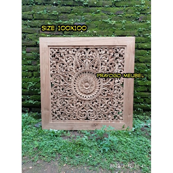 Jual panel hiasan dinding kayu jati ukir khas bali - pigura frame ...