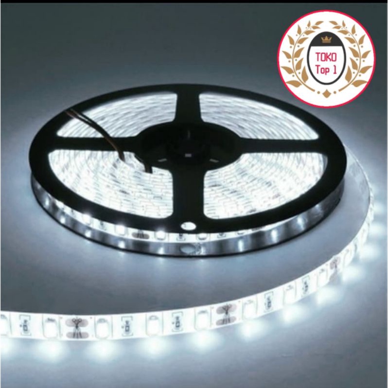 Jual lampu led strip putih 2835 ip44 dc 12v 5m warna putih/waterproof ...