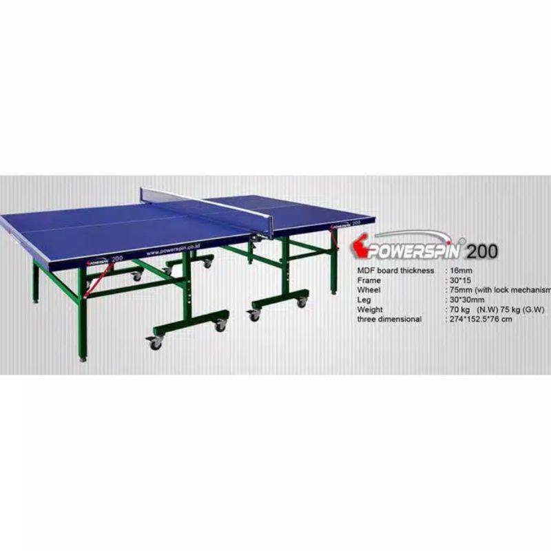 Jual Meja Pingpong / Pimpong / Tenis Meja POWER SPIN 200 ORIGINAL | Shopee Indonesia
