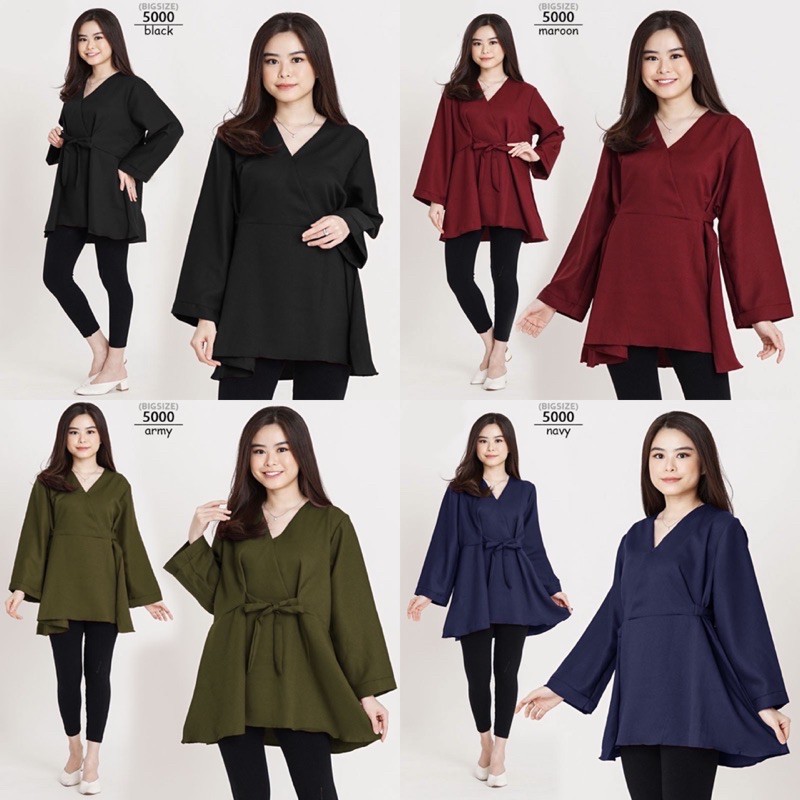 Jual BAJU BLOUSE KIMONO ATASAN WANITA JUMBO LD 120cm BIG SIZE 5000 XXL XXXL BAJU IBU HAMIL ...