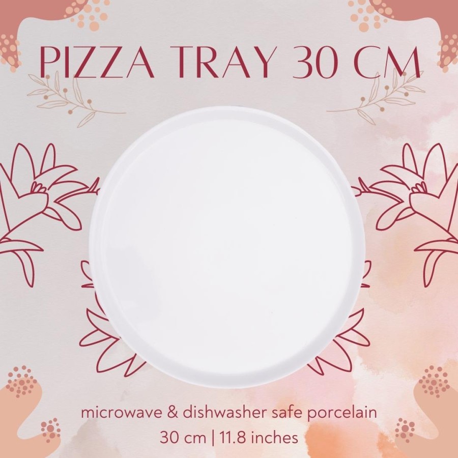 Jual Pizza Tray 30 cm | Piring Pizza Keramik | Piring Makan | Piring ...