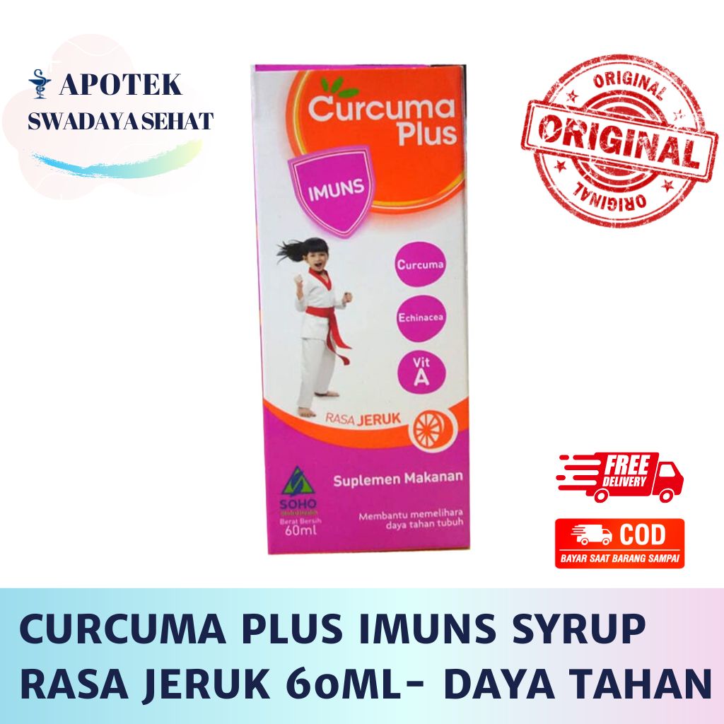 Jual CURCUMA PLUS IMUNS SYRUP 60ML RASA JERUK - Suplemen Daya Tahan ...