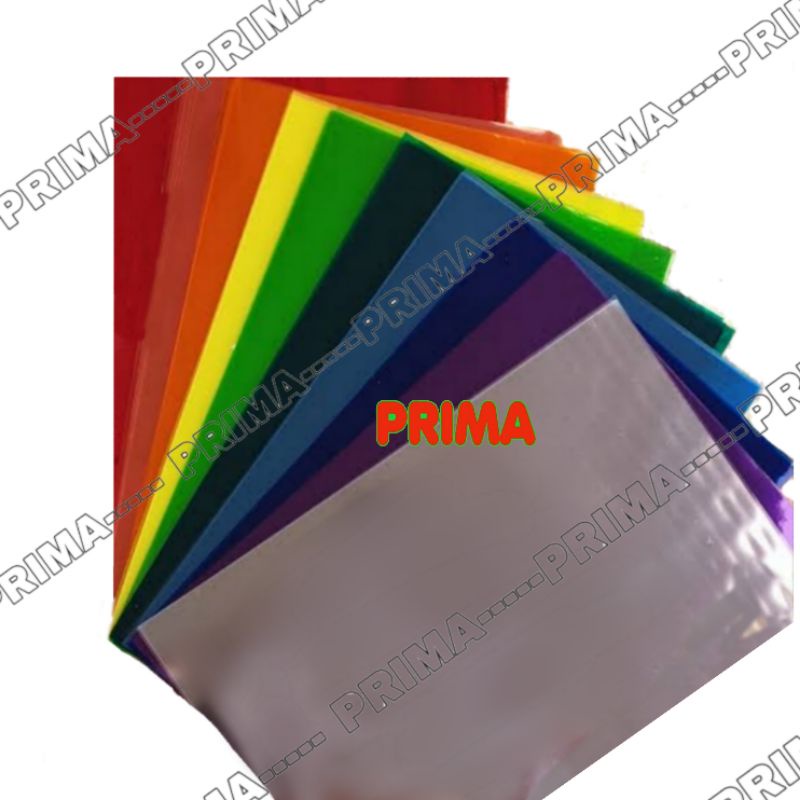 Jual 10 LEMBAR / COVER MIKA / MIKA JILID / PLASTIK COVER WARNA-WARNI ...