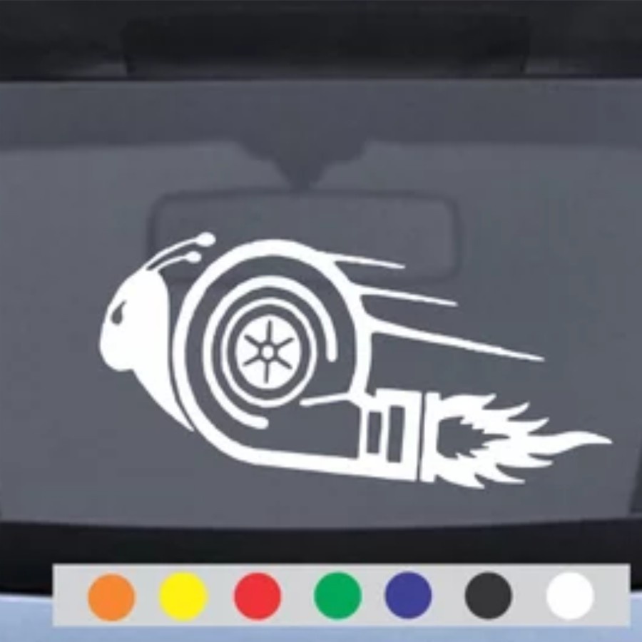 Jual STIKER KACA MOBIL / BODY LUCU CUTTING STICKER MOBIL SNAIL TURBO ...