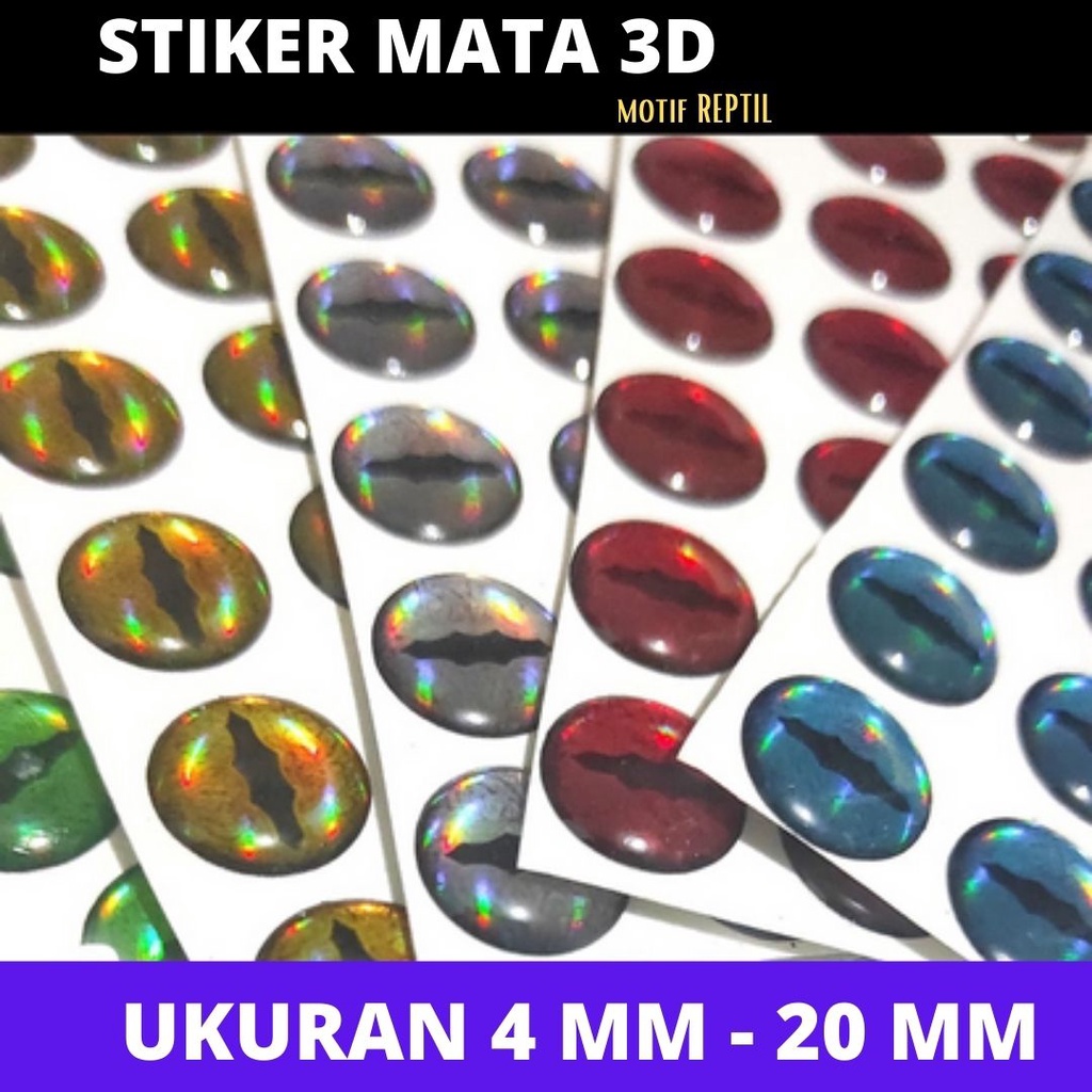 Jual STIKER MATA 3D Bahan Resin Lunak Untuk Mata STIKBAIT / METAL JIG ...